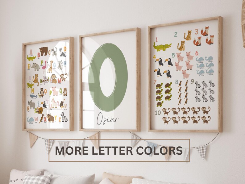 Animal Alphabet Number Poster, Animal Alphabet Poster, Animal A - Z ...
