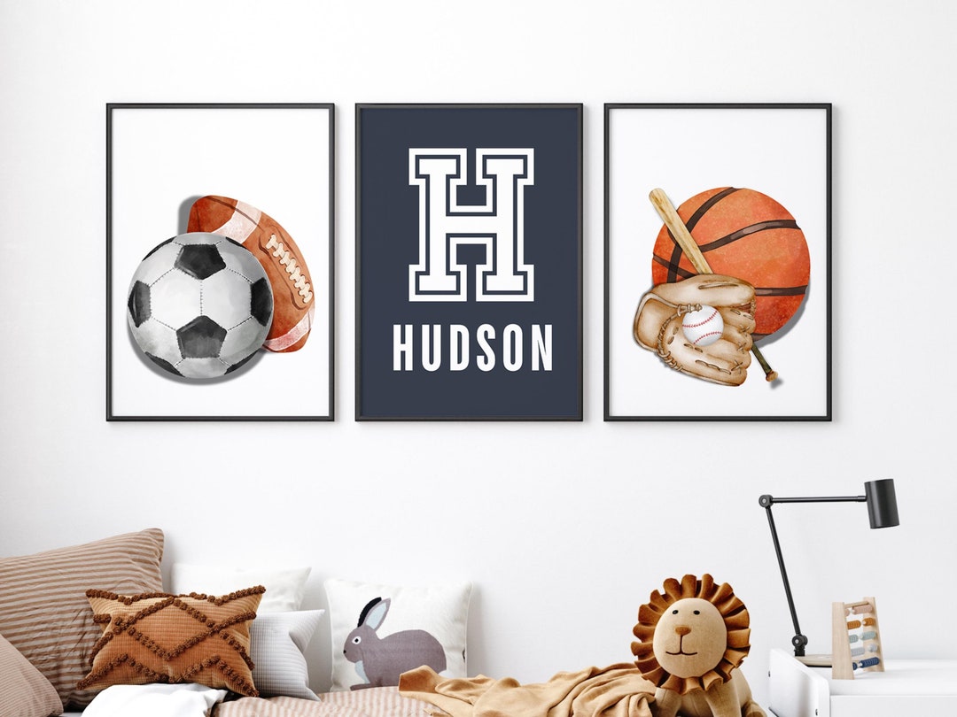Sport Nursery Decor, Sports Poster,playroom Wall Art, Boys Room Decor ...