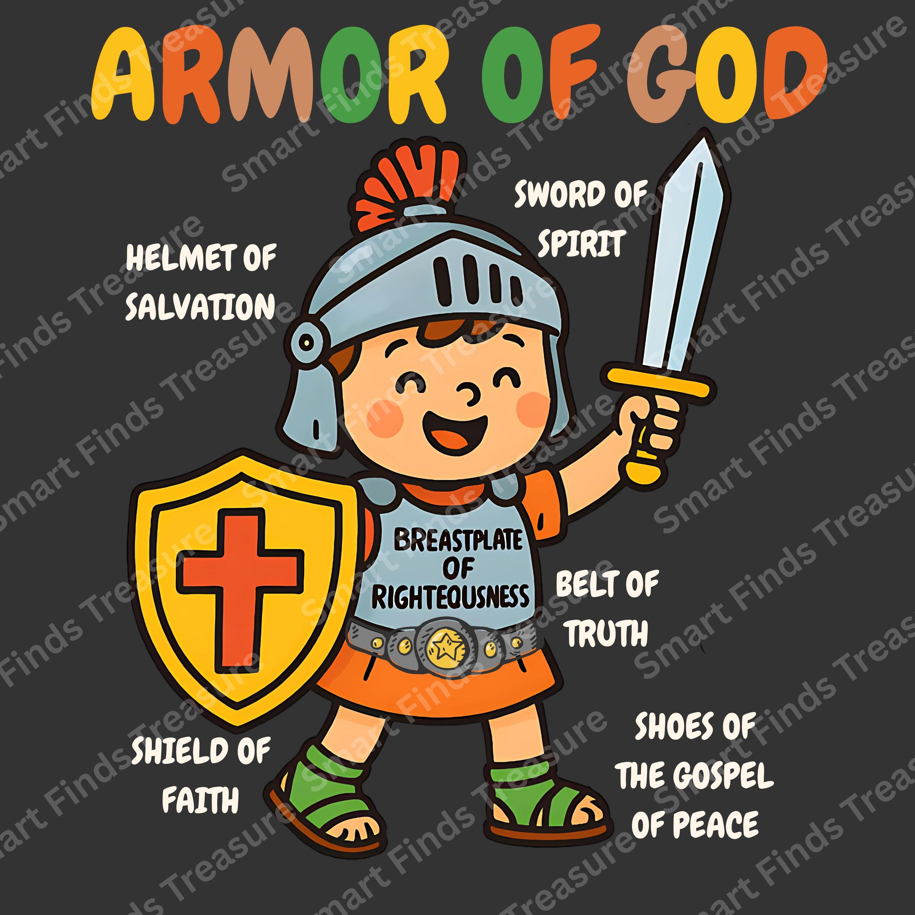 Armor of God Kids Png, Full Armor of God, Warrior of God, Ephesians 611 ...