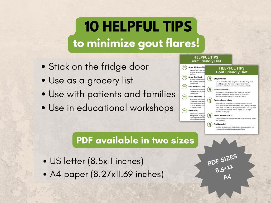 Gout Food Chart Diet Cheat Sheet Food List , Gout Diet Foods Chart Low ...