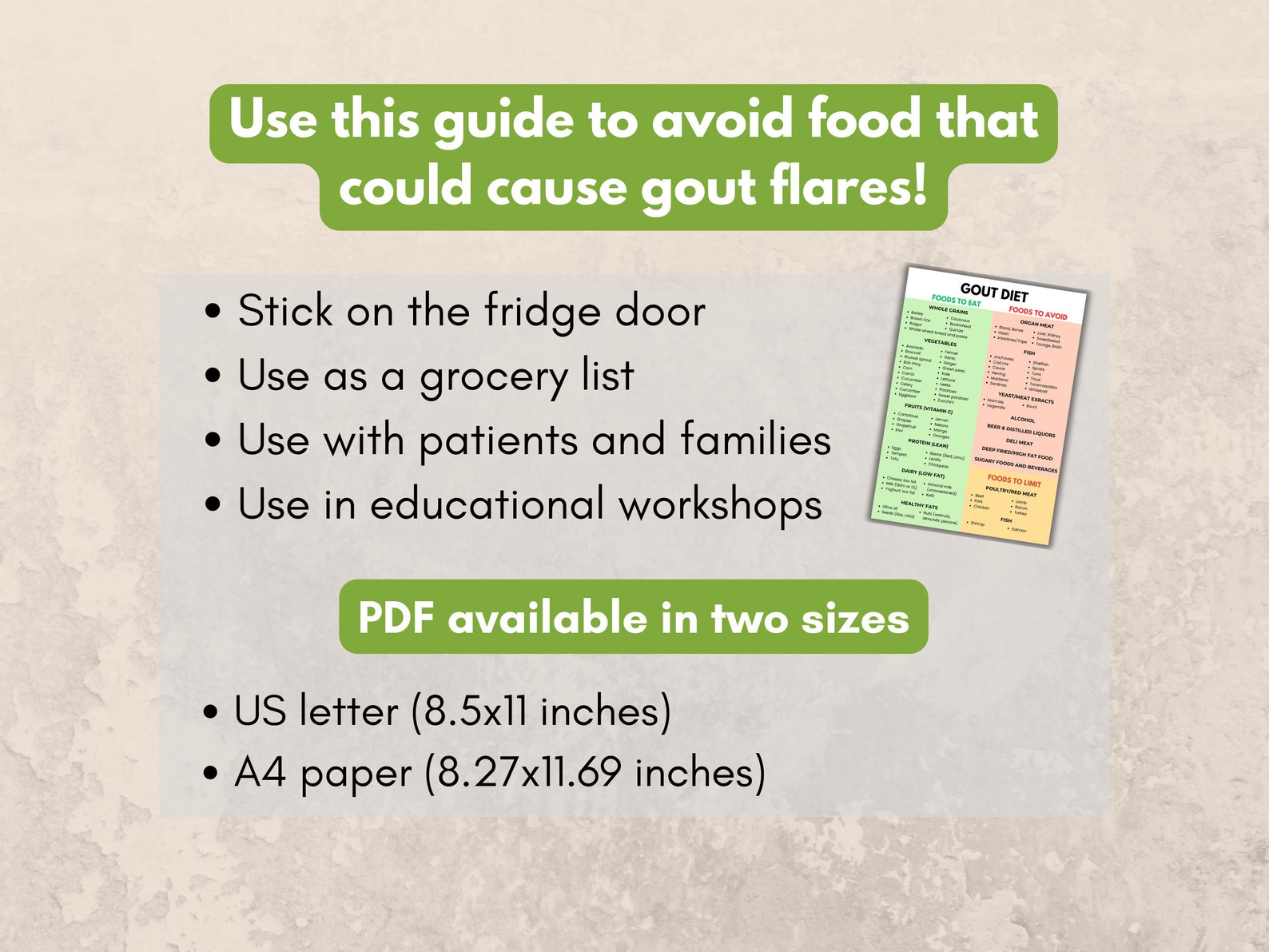 Gout Food List Gout Diet Food Chart, Low Purine Foods or Low Uric Acid ...