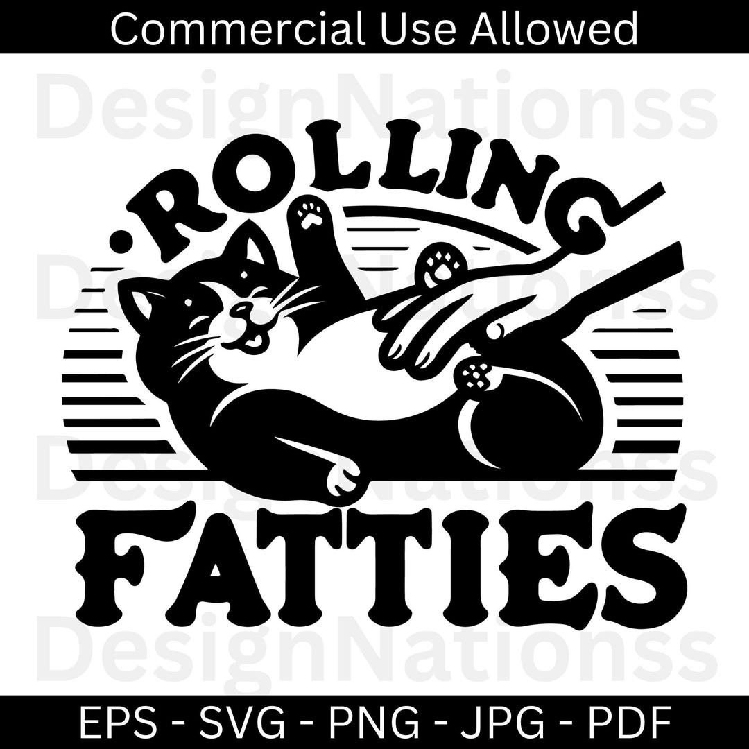 Rolling Fatties SVG, Funny Fat Cat Svg, Cat Lovers Gift, Funny Cat Meme ...
