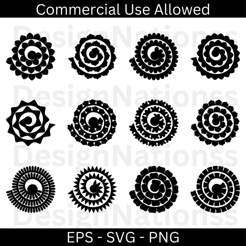Rolled Flower Svg, Rolled Paper Flowers, Cricut Flower Svg, Wedding ...