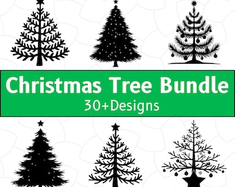 CHRISTMAS TREE SVG Bundle, Christmas Tree Outline, Christmas Ornaments ...
