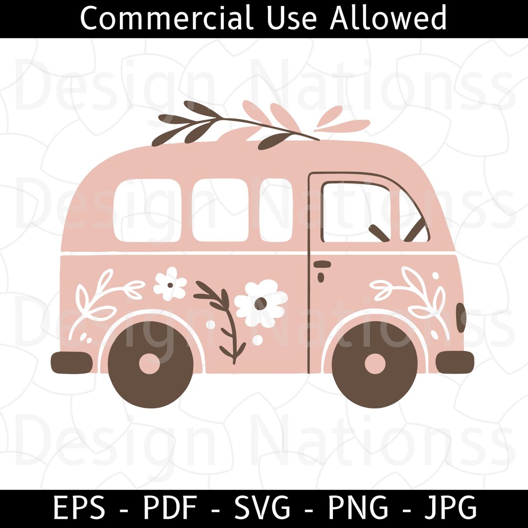 Retro Bus SVG, Groovy Van Svg, Camper Van Svg, Hippie Van Svg,classic ...