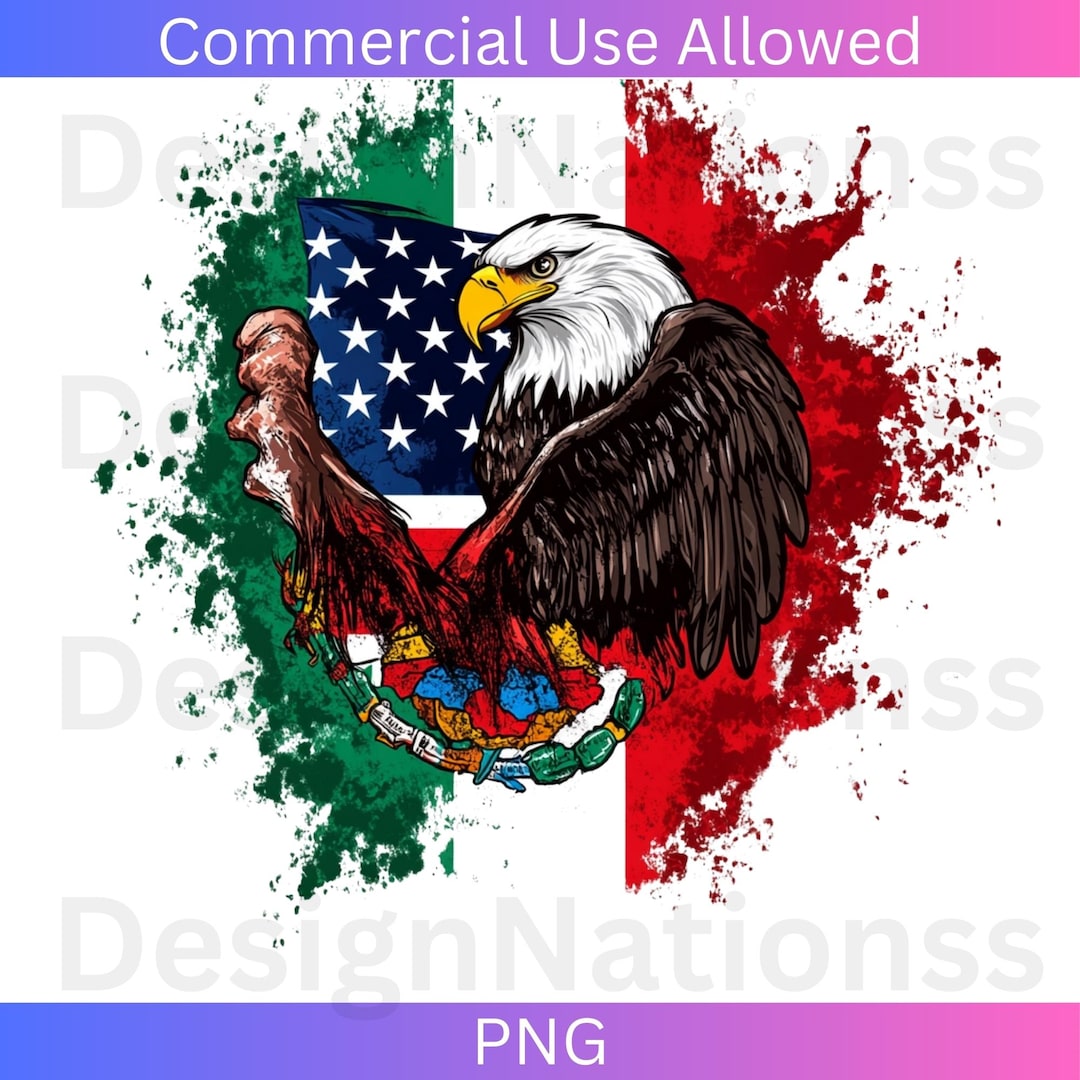 USA Mexican Flag PNG, American Eagle Png, Mexican Roots Png ...