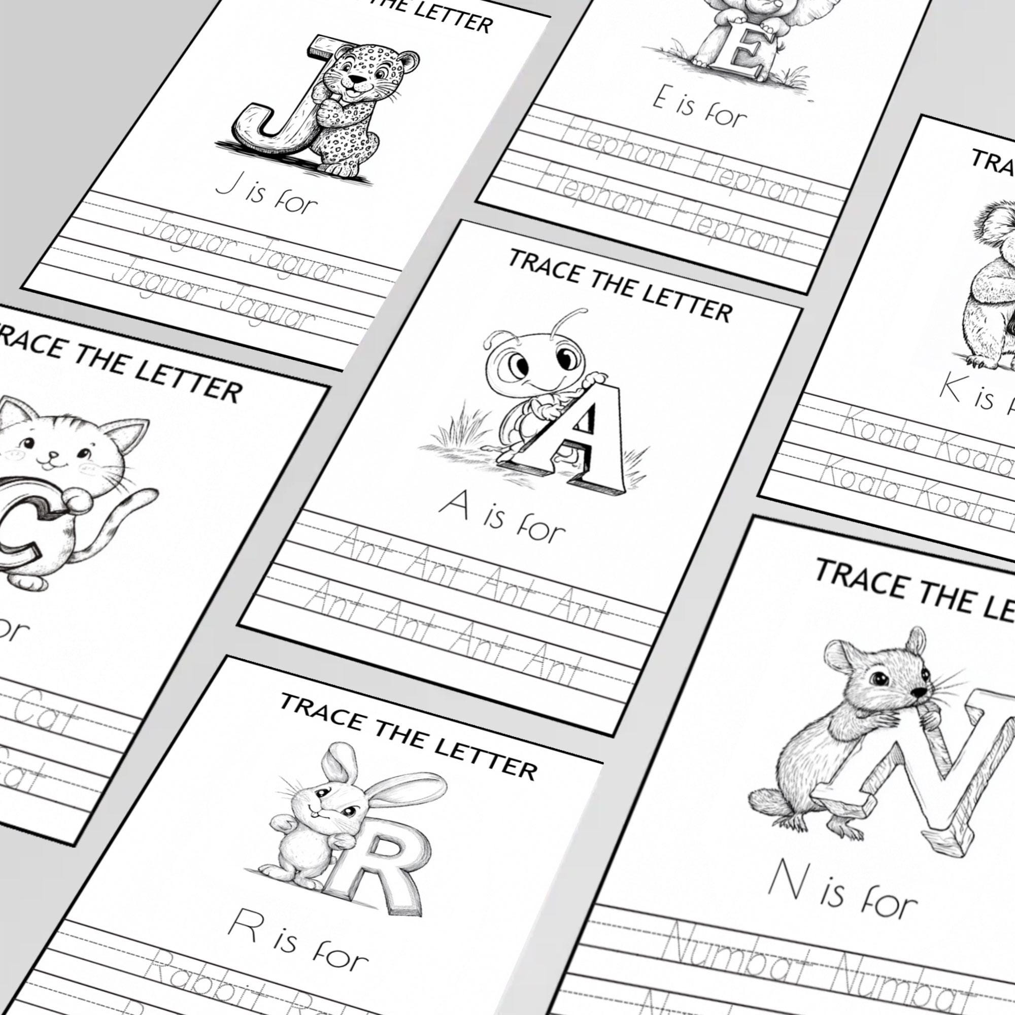 52 Worksheets ABC for Kids Coloring Book, Baby's First ABC Book ...