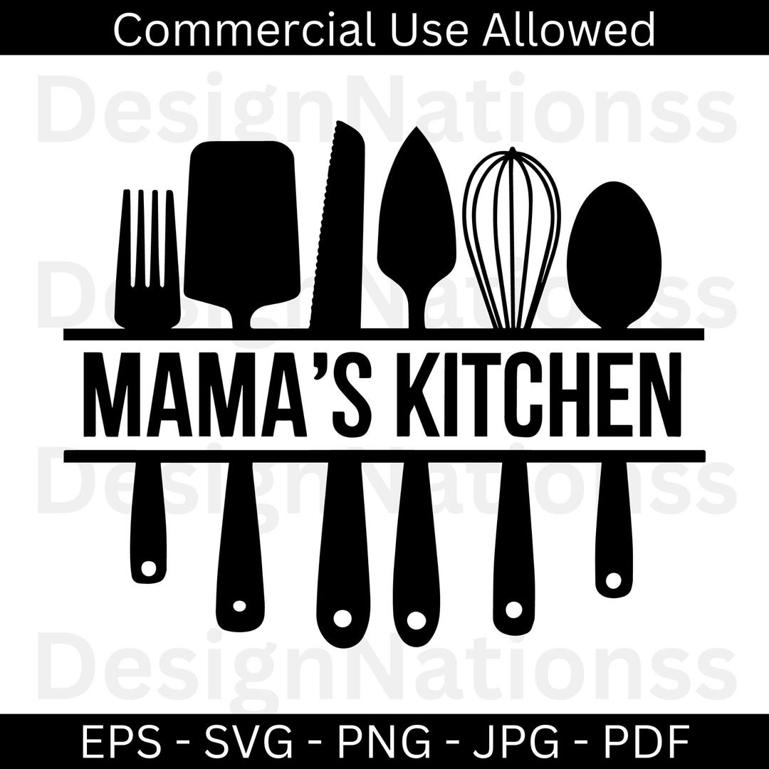 Mama's Kitchen SVG, Kitchen Split Fram Svg, Kitchen Sign Decor Svg ...