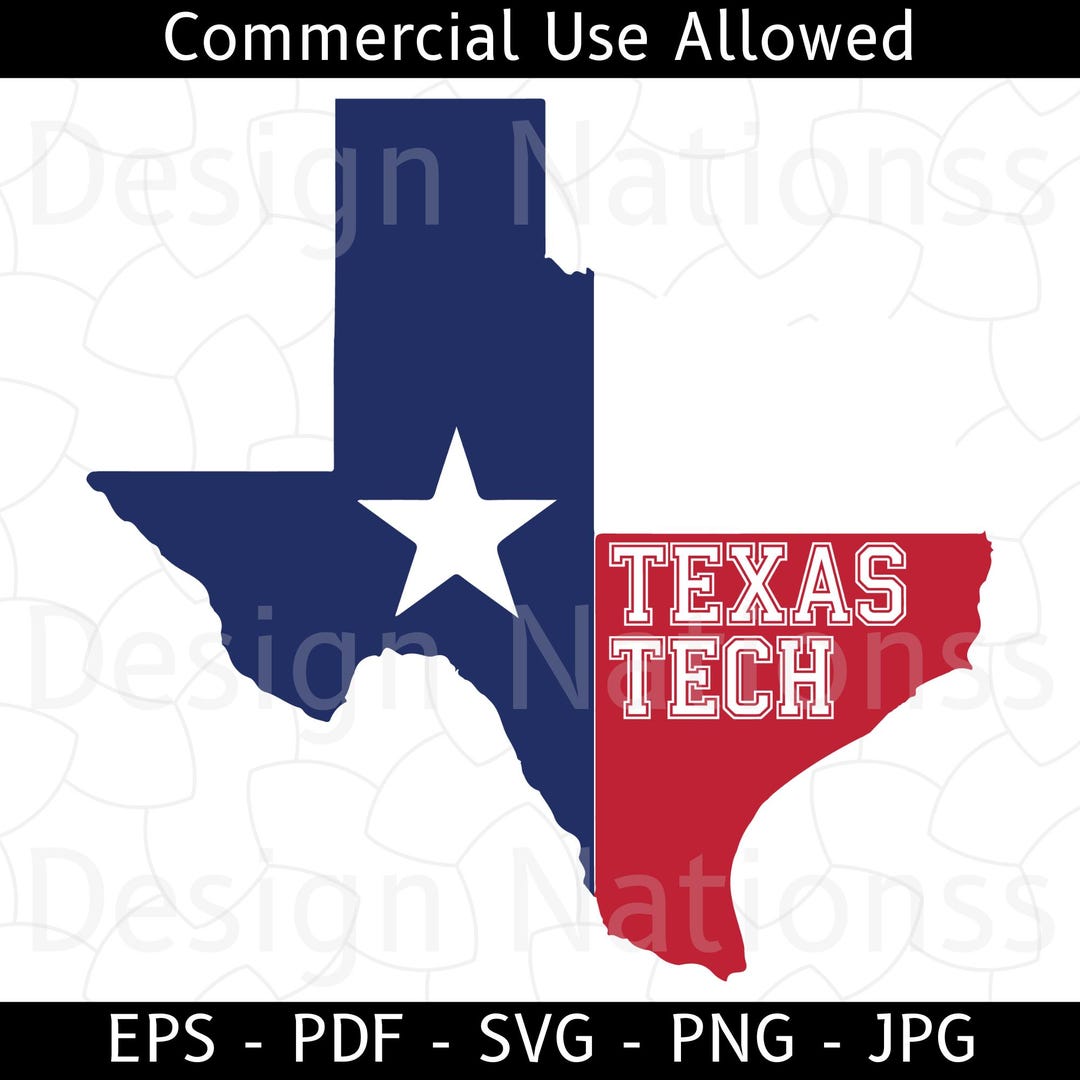 Texas Tech Svg, Texas Svg, Western Svg, Exas Art Svg, Tech Spirit Svg ...
