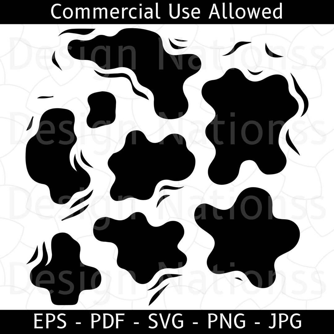 Cow Print Svg, Cow Pattern Svg, Animal Print Svg, Cowhide Svg, Png, Eps ...