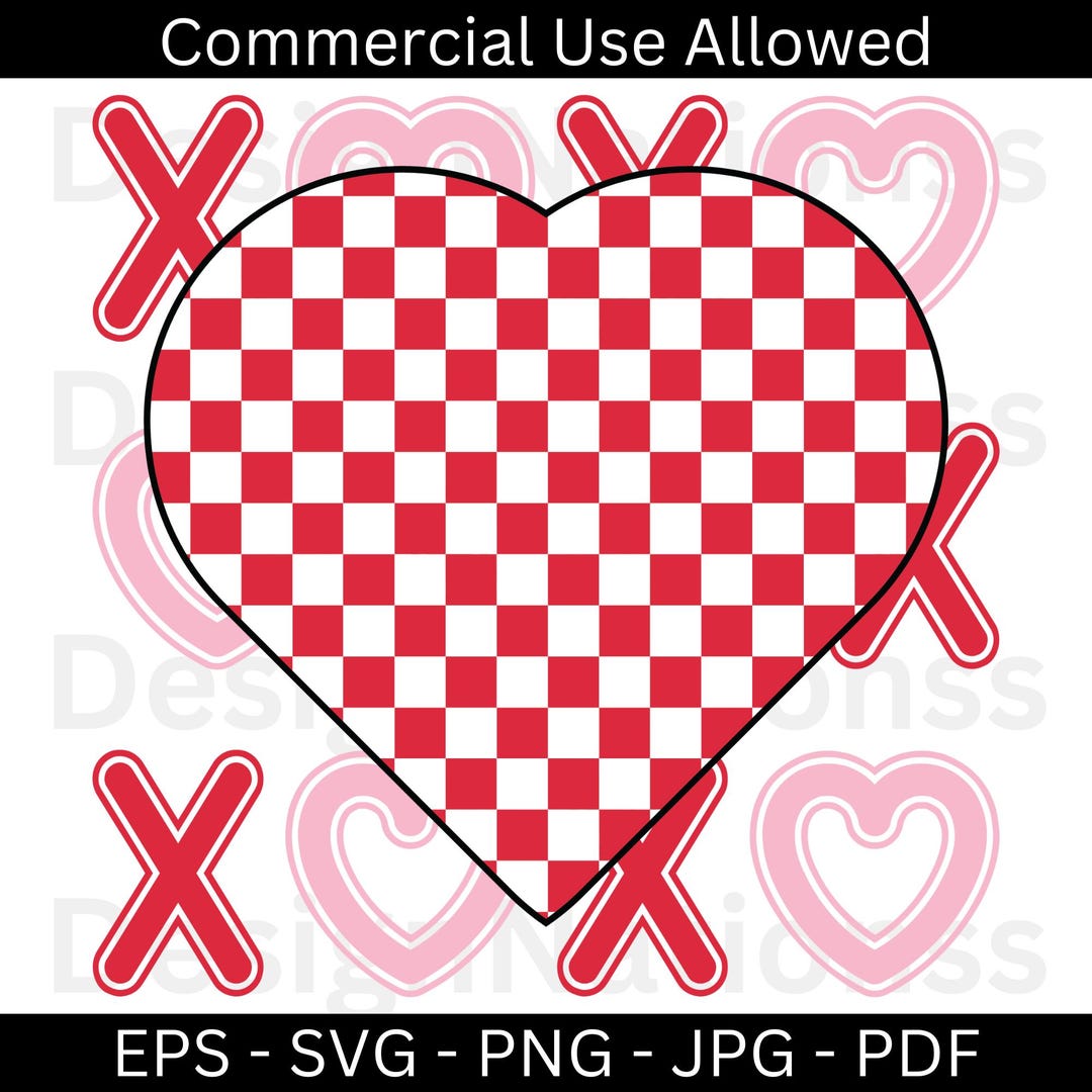XOXO Valentine SVG, Valentines Day Svg, Heart Brushstroke Svg, Retro ...