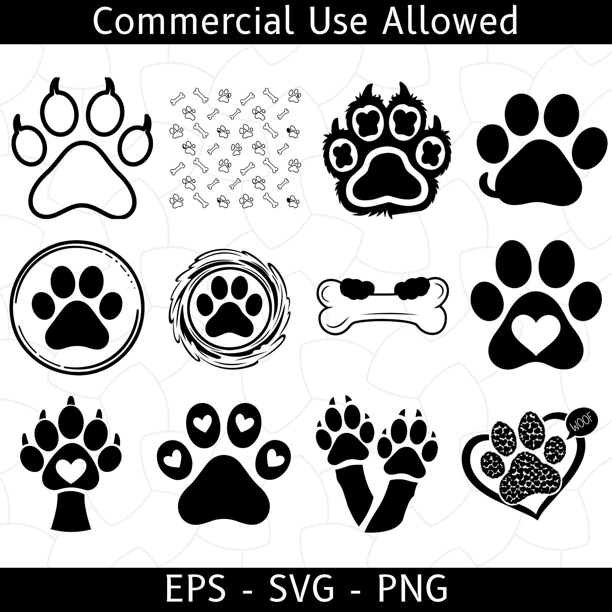 Dog Paw SVG Bundle, Animal Paw Svg, Dog Lover Svg, Pet Paw Cricut ...