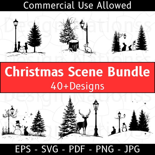 Christmas Scene - Etsy