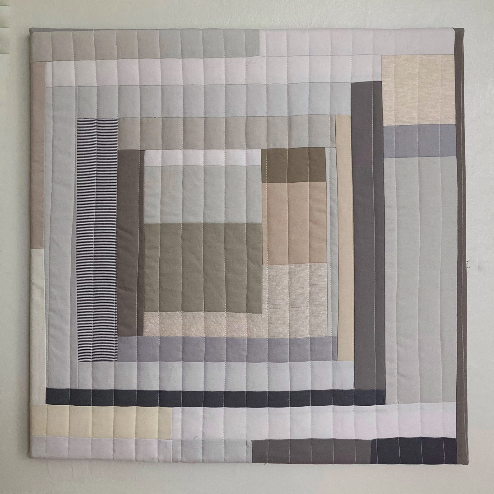 Minimalist Abstract Quilt on Canvas Modern Quilt Art 20 x | Etsy