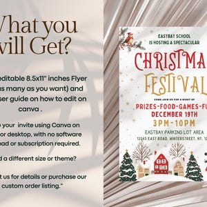 Editable Christmas Festival Flyer Holiday Festive Flyer for Christmas ...