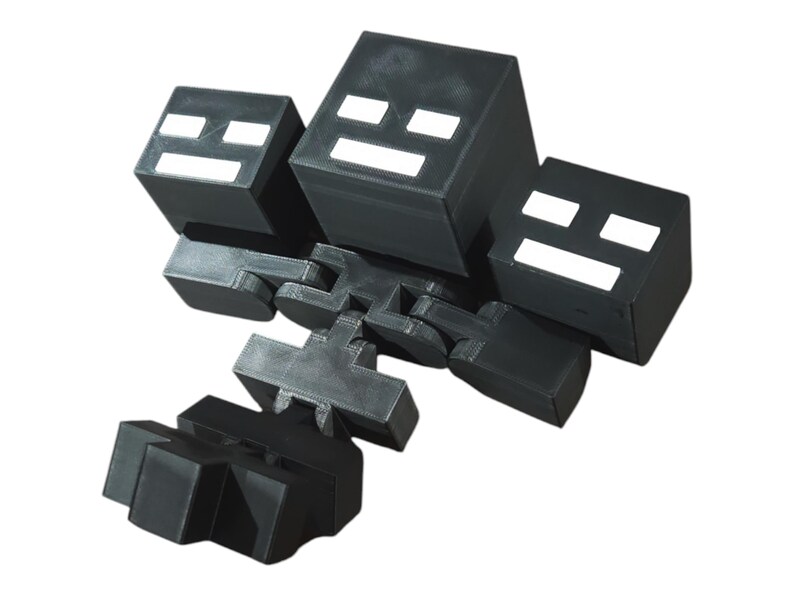 Handcrafted 3D Printed Minecraft Wither Perfect for Gamers & Collectors ...