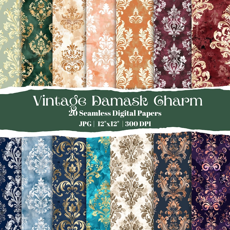 Damask Pattern - Etsy
