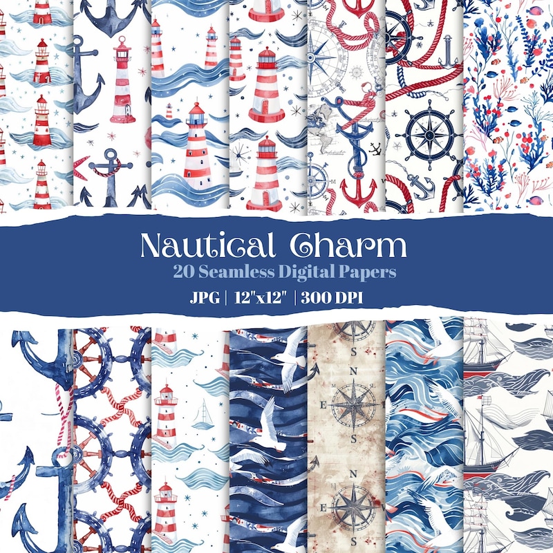 Nautical Patterns - Etsy