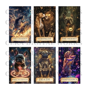 Dog-themed 22 Major Arcana Tarot Cards Digital Download - Unique Pet ...