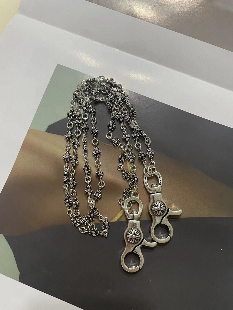 Chrome Hearts Handmade Wallet Chain, CH Style Punk Wallet Chain, Hip ...