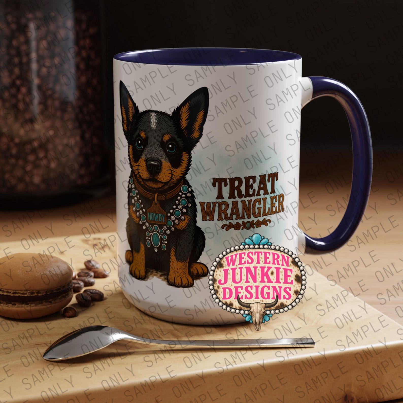 Treat Wrangling Blue Heeler PNG - Etsy