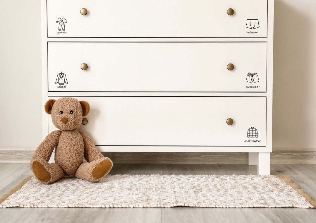Kids Stickers / Labels for Drawers - Etsy