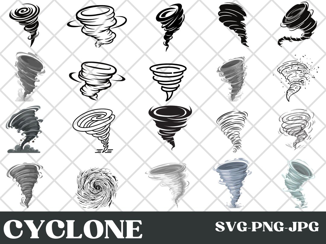 Cyclone Svg, Tornado Silhouette, Vortex Whirlpool Hurricane Cricut ...