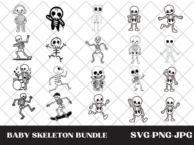 Baby Skeleton Svg, Pregnancy Skeleton Svg, Halloween Skeleton Svg, Mom ...