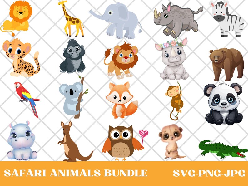 Safari Animals Svg,cut File,bundle,layered,giraffe,tropical Leaves ...