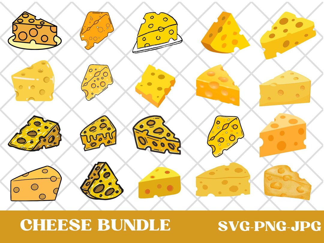 Cheese SVG Files Cheese Wedge Slice SVG Cut Files Cheese Outline Silhouette SVG Vector Files ...