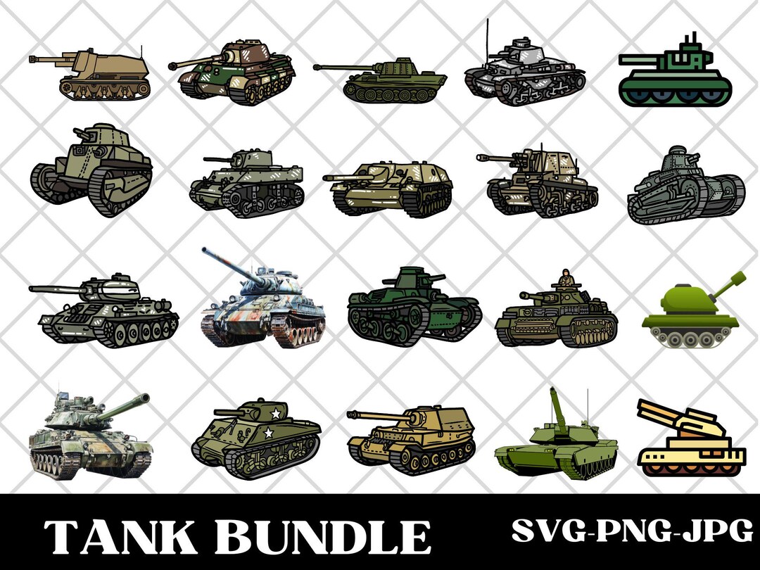 Military Tank SVG Silhouette Pack Digital Download Military Tanks SVG ...