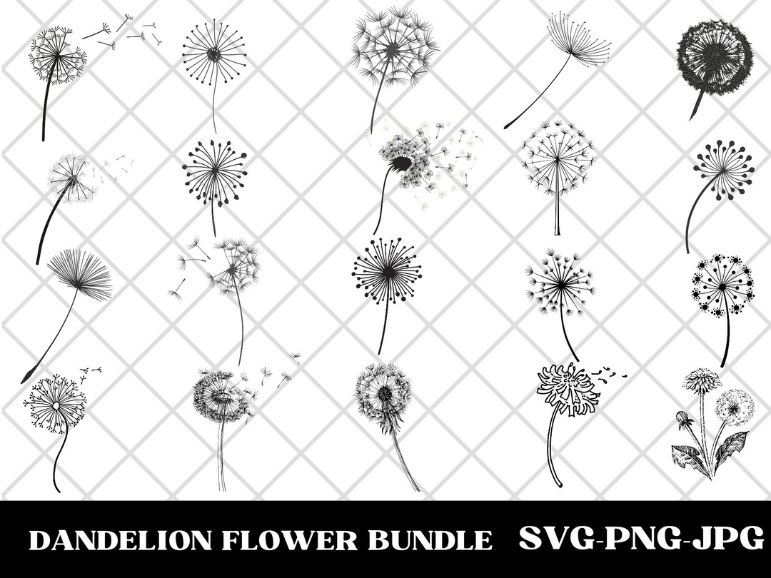 Dandelion SVG, PNG, EPS, Dandelions Svg Bundle, Instant Download ...