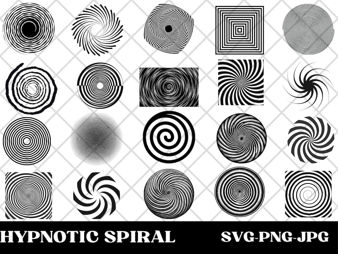 Hypnosis Spiral Svg, Spiral Svg, Swirl Svg, Optical Svg, Geometric Svg ...