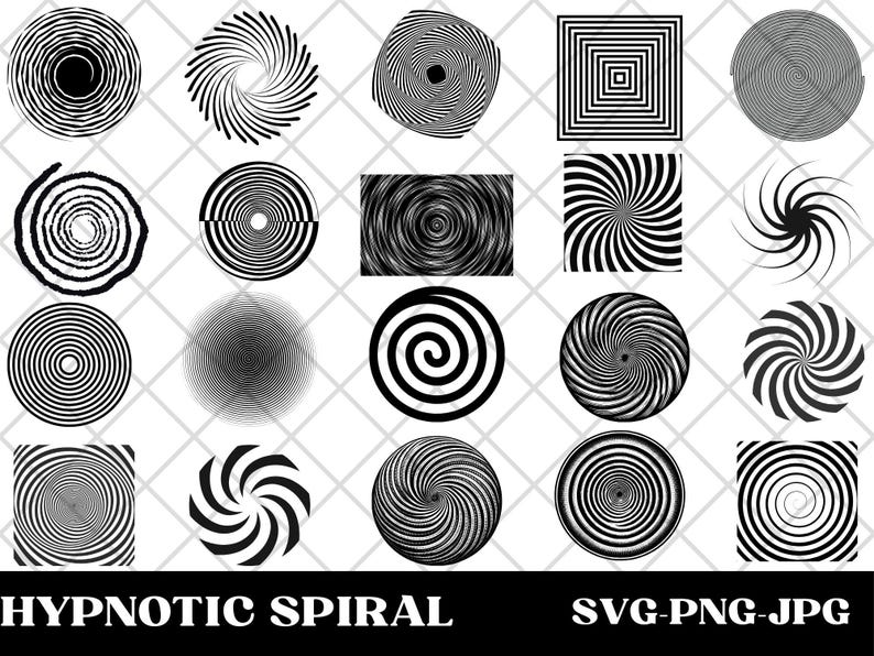 Hypnosis Spiral Svg, Spiral Svg, Swirl Svg, Optical Svg, Geometric Svg ...