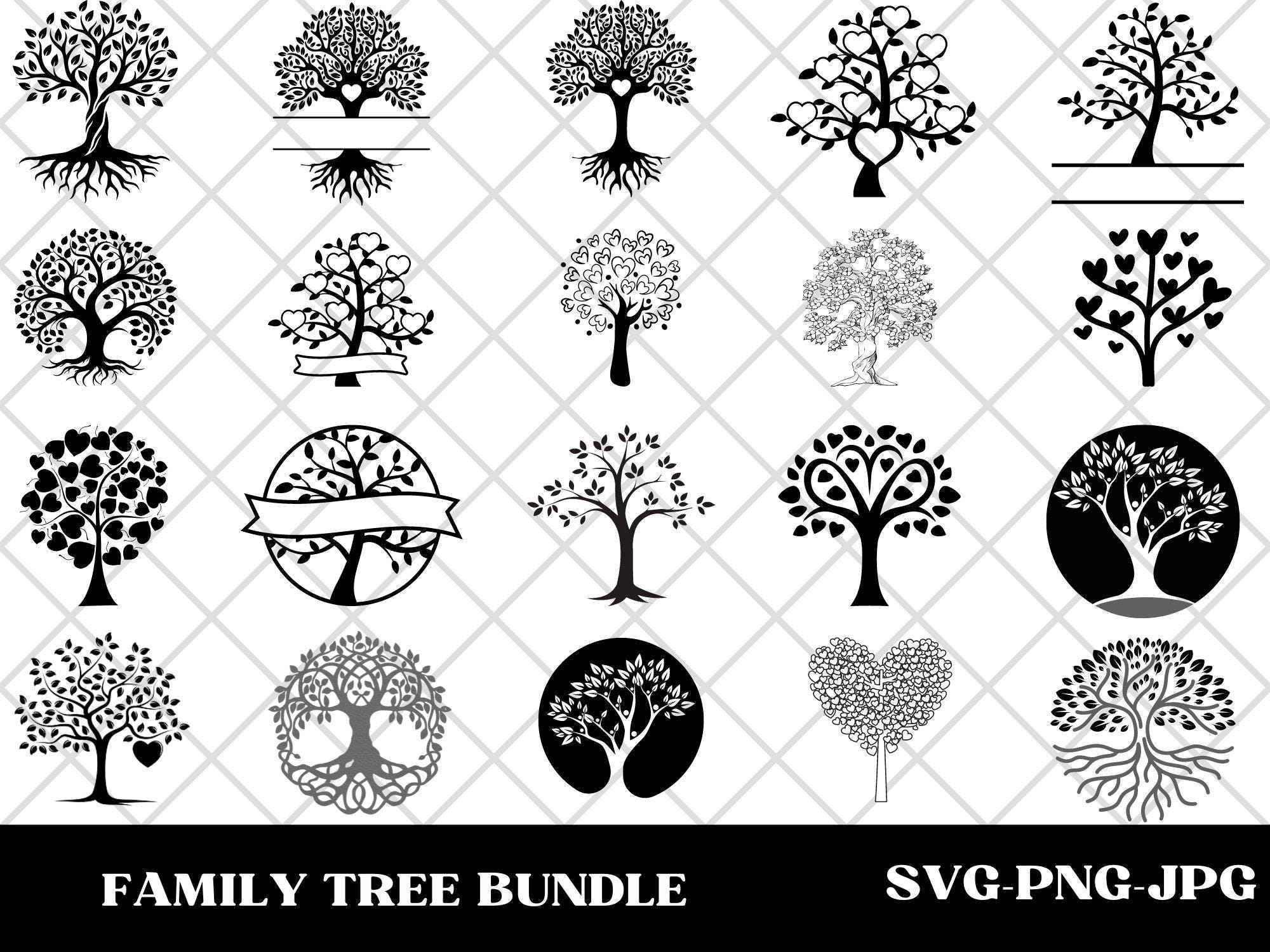 Family Tree Svg Bundle Members, Tree of Life Svg, Family Tree Branch ...