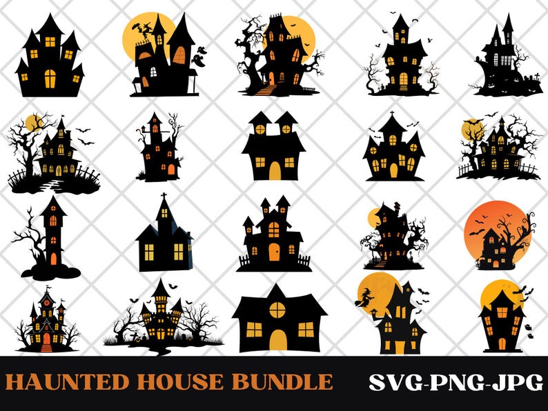 HAUNTED HOUSE SVG , Halloween Bundle Svg, Haunted House Svg Bundle ...