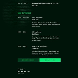 Hacker · Framer Template · Framer Theme · Framer Template for Personal ...
