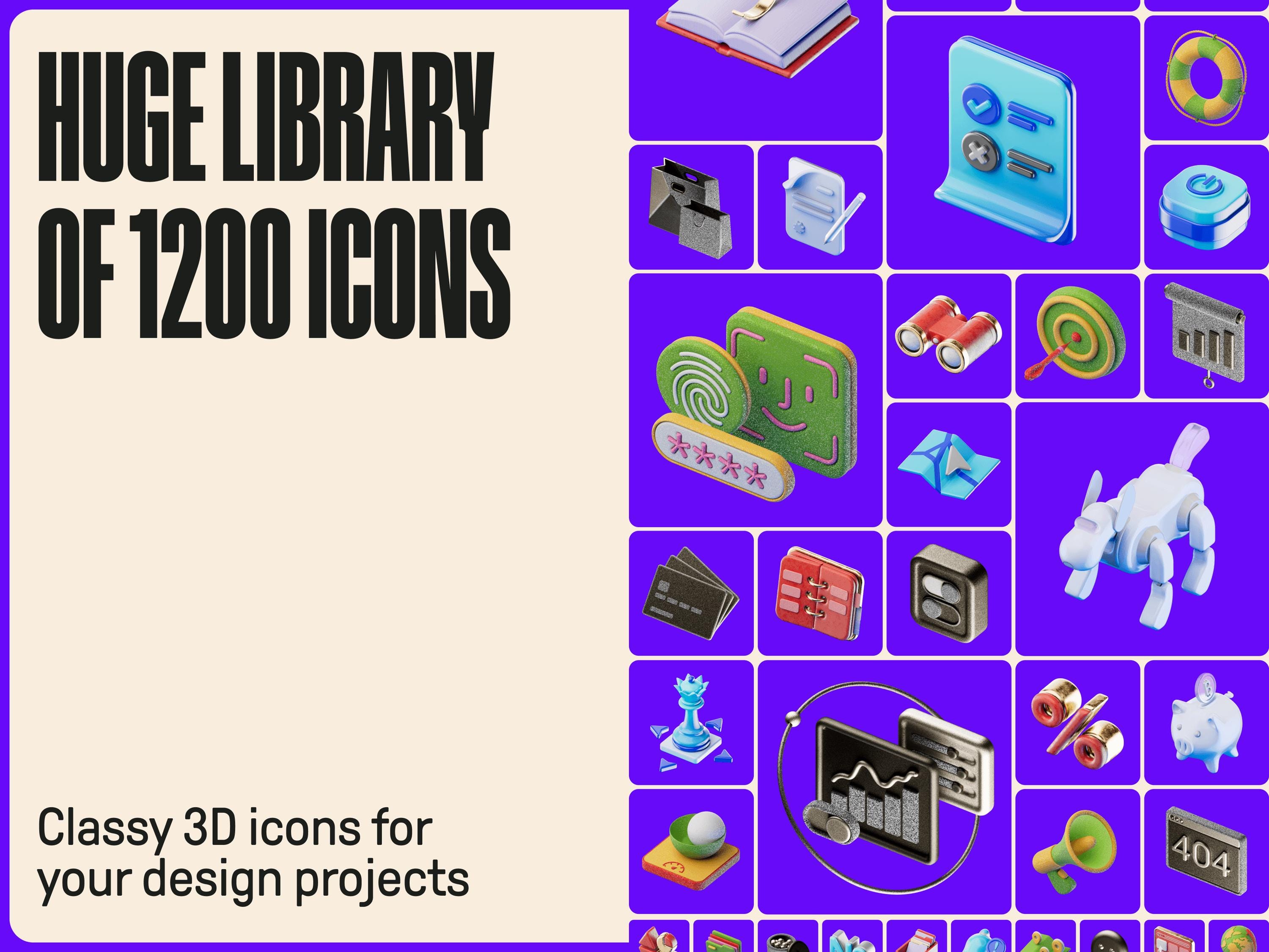 1,200 3D Figma Icons Icon Pack for Figma Set for Designers, Artists ...