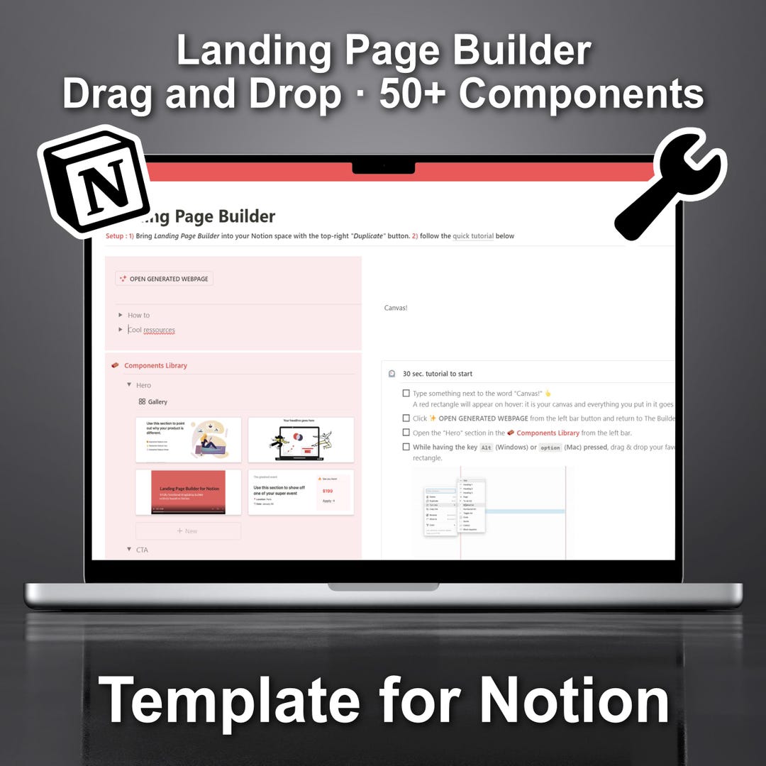 Notion Landing Page Builder, Landing Page Generator, Personal Page ...