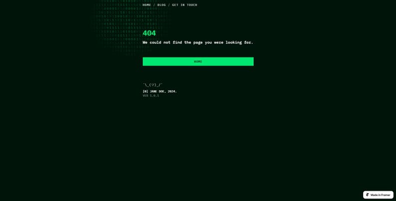 Hacker · Framer Template · Framer Theme · Framer Template for Personal ...