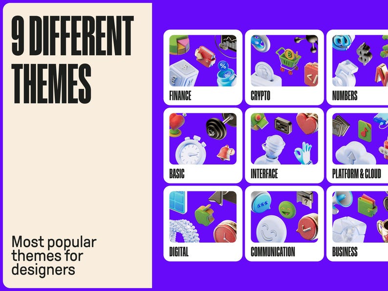 1,200 3D Figma Icons Icon Pack for Figma Set for Designers, Artists ...