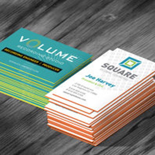 Color Edge Business Cards - Etsy