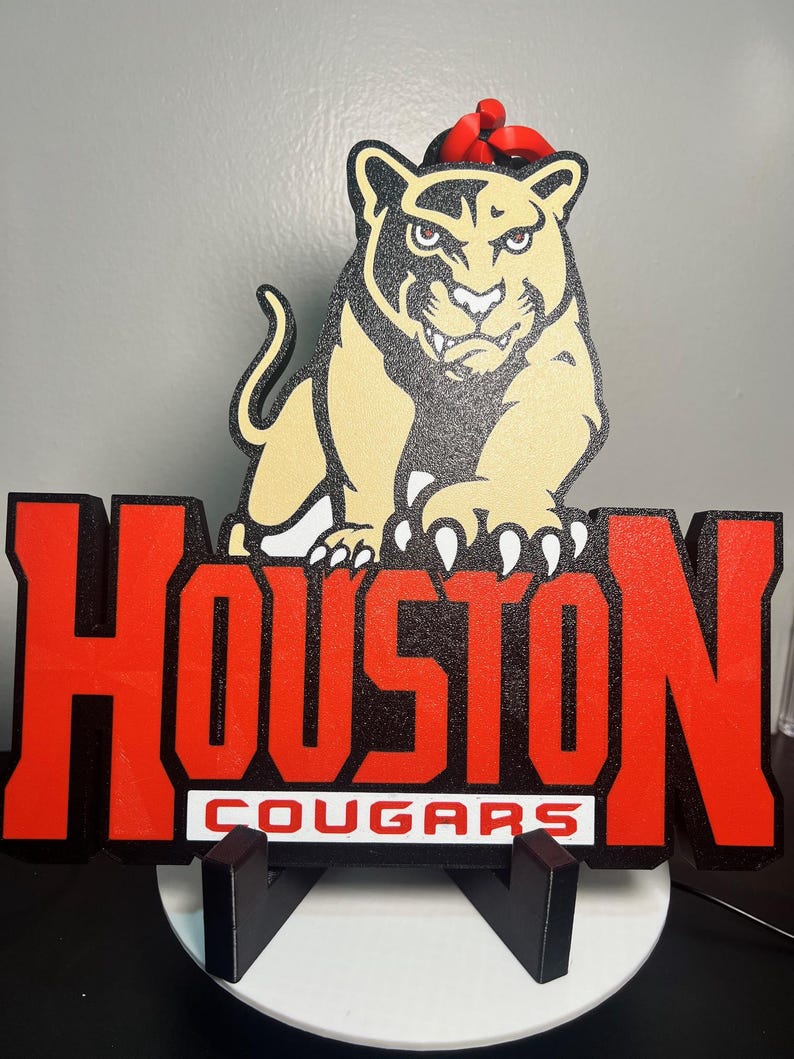 UH Houston Cougars "coogs" Custom Ultimate Fan Large Logo Chain - Etsy