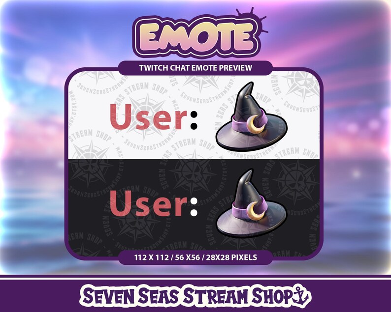 Pointy Witch Hat Emote // Cute Witchy Whimsical Magical Occult ...