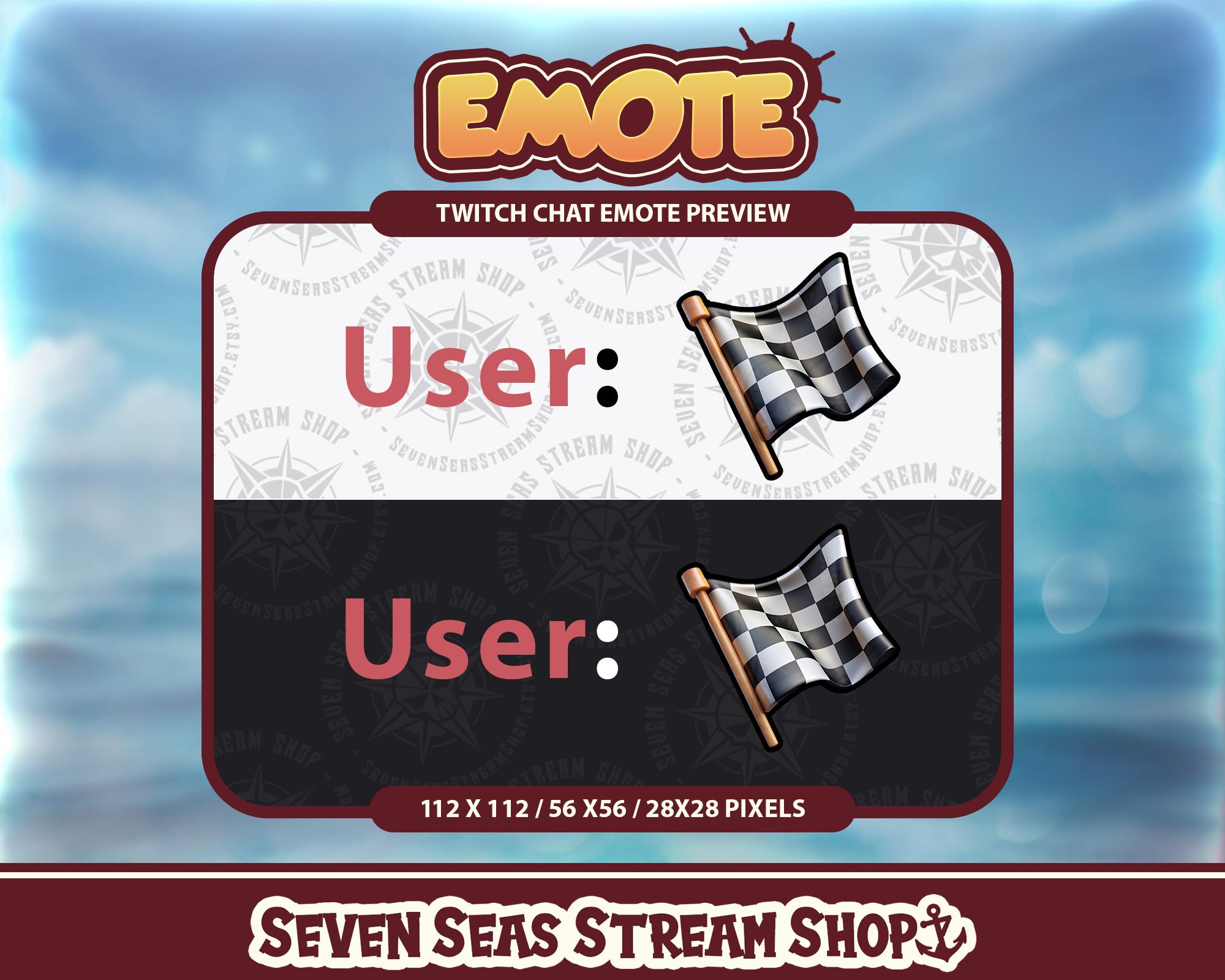 Checkered Race Flag Emote // Racecar Finish Line Victory Flag Streamer ...