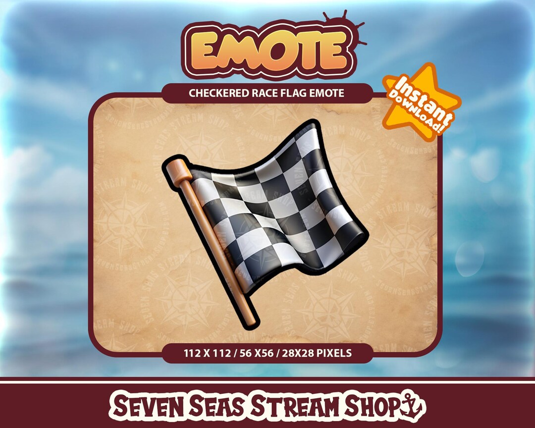 Checkered Race Flag Emote // Racecar Finish Line Victory Flag Streamer ...