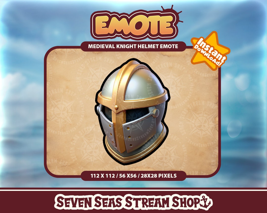 Medieval Knight Helmet Emote // Fantasy Armored Warrior Helm Streamer ...