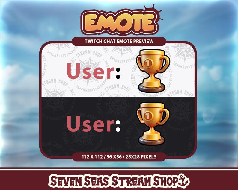 1st Place Gold Trophy Emote // Racing Champion Victory Award Streamer ...