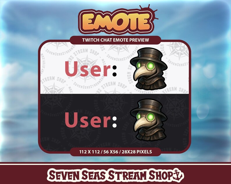 Medieval Plague Doctor TWITCH EMOTE // Medieval Doctor Icon // Cartoon ...