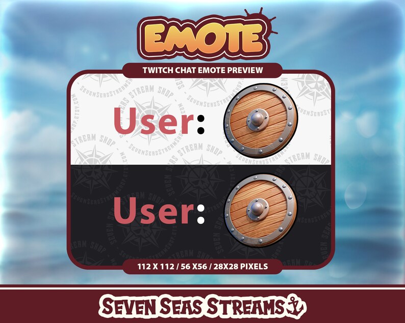 Viking Banded Round Wooden Shield Emote // Norse Celtic Streamer ...